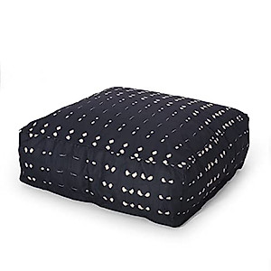 Christopher Knight Home Ivey Pouf, Dark Blue