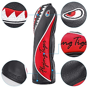 Craftsman Golf Shark Black and Red Rescue Headcover Hybrid Cover (Hybrid Cover)