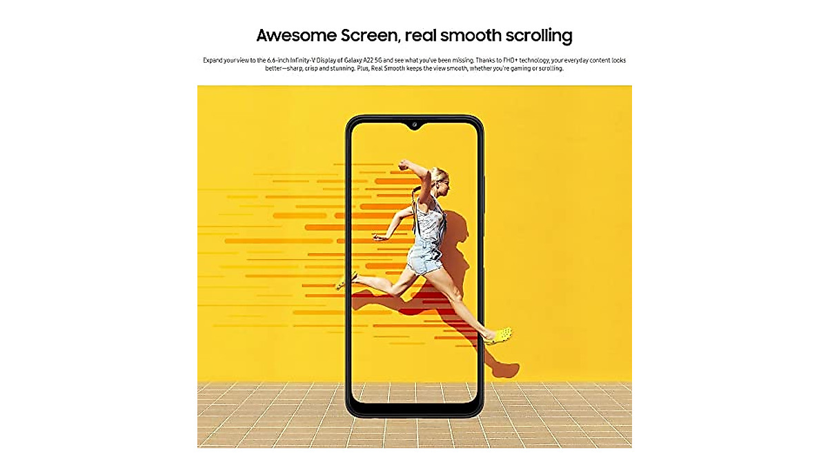 Samsung Galaxy A22 5G 128GB - Affordable 5G Smartphone with Triple Camera