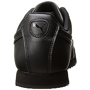 PUMA Mens Roma Sneaker, Basic black-black, 9.5