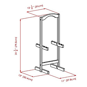 Winsome Lucca Snack Table, 22.83"W x 25.79"H x 15.67"D, Brown