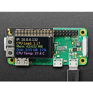 Mini PiTFT - 135x240 Color TFT Add-on for Raspberry Pi Ada 4393