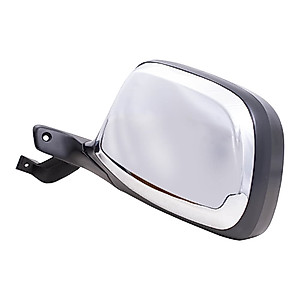 Driver and Passenger Power Side View Mirrors Black & Chrome Replacement for 1992-1996 F150 Pickup Truck F7TZ17682BAA F7TZ17683BAB