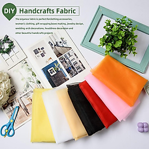 MoDooris Red Organza Fabric 58" Wide Bridal Solid Sheer Organza Crystal Shiny Organza Tulle Silky Fabric for Bridal Dress, Wedding Decorations, Backdrop Arch, DIY Crafts, Sewing(1 Yard)