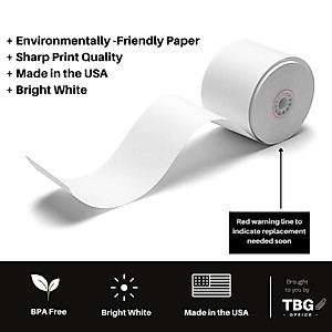 3 1/8” x 230' Thermal Paper Rolls - BPA FREE – MADE IN USA - Receipt paper rolls – Point of Sale Cash Register - Thermal printer paper - Credit Card Paper - for POS systems (1 Case - 10 Rolls)