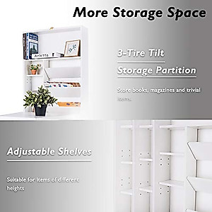 Casart Multi-Function Computer Desk, Wall Mounted Fold Out Table, Convertible Desk Writing Desk for Home and Office