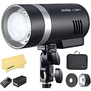 GODOX AD300 Pro Godox AD300Pro Godox Flash for Canon Sony Nikon Fuji Olympus Panasonic Camera,TTL 2.4G HSS 1 / 8000s Outdoor Strobe with 2600mAh Lithium Battery,320 Full Power Flashes