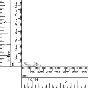 SAVEARTH DIAMONDS 1/5 Carat Round Cut Lab Created Moissanite Diamond Two Stone Enhancer Guard For Engagement Wedding Ring In 14K White Gold Plated 925 Sterling Silver (G-H, VVS1, 0.20 Cttw) Size- 6