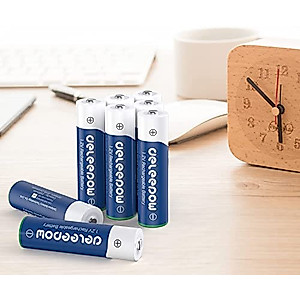 Deleepow Rechargeable AA Batteries 1.2V 3300mAh NiMh Rechargeable AA Batteries Double A Batteries 1200 Cycles 8-Pack with LCD Charger