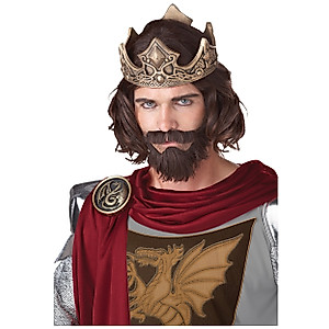 Medieval King Wig Standard Brown