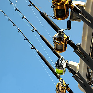 6Pcs Boat Fishing Rod Holder ,Fishing Pole Holders for Boat Side Mount Tool Holder Tube Links with Screws,Boat,Kayak Rod Holder Support 5 Color