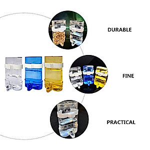 PRETYZOOM 6Pcs Automatic Bird Feeder Water Dispenser Food Bowl Bottle Drinker Container for Cage Pet Parrot Budgie Lovebirds Cockatiel Canaries Parakeets