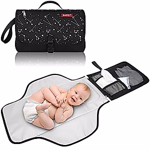 Portable Diaper Changing Pad, Jierwillao Portable Changing Pads with Smart Wipes Pocket
