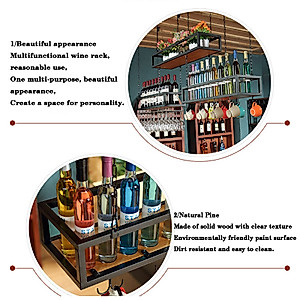 Ceiling Decoration Ceiling Shelf Ceiling Wine Rack Height-Adjustable Decoration Shelf,Retro Iron Solid Wood Ceiling Shelf Single-Layer,for Bars/Restaurants/Kitchens (Size : 100X25X