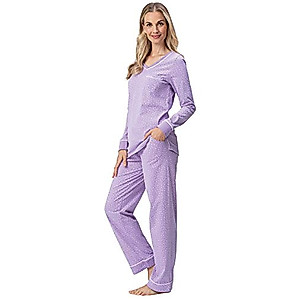 PajamaGram Petite Pajamas for Women - Womens Petite Pajamas Set, Lavender, XL 16