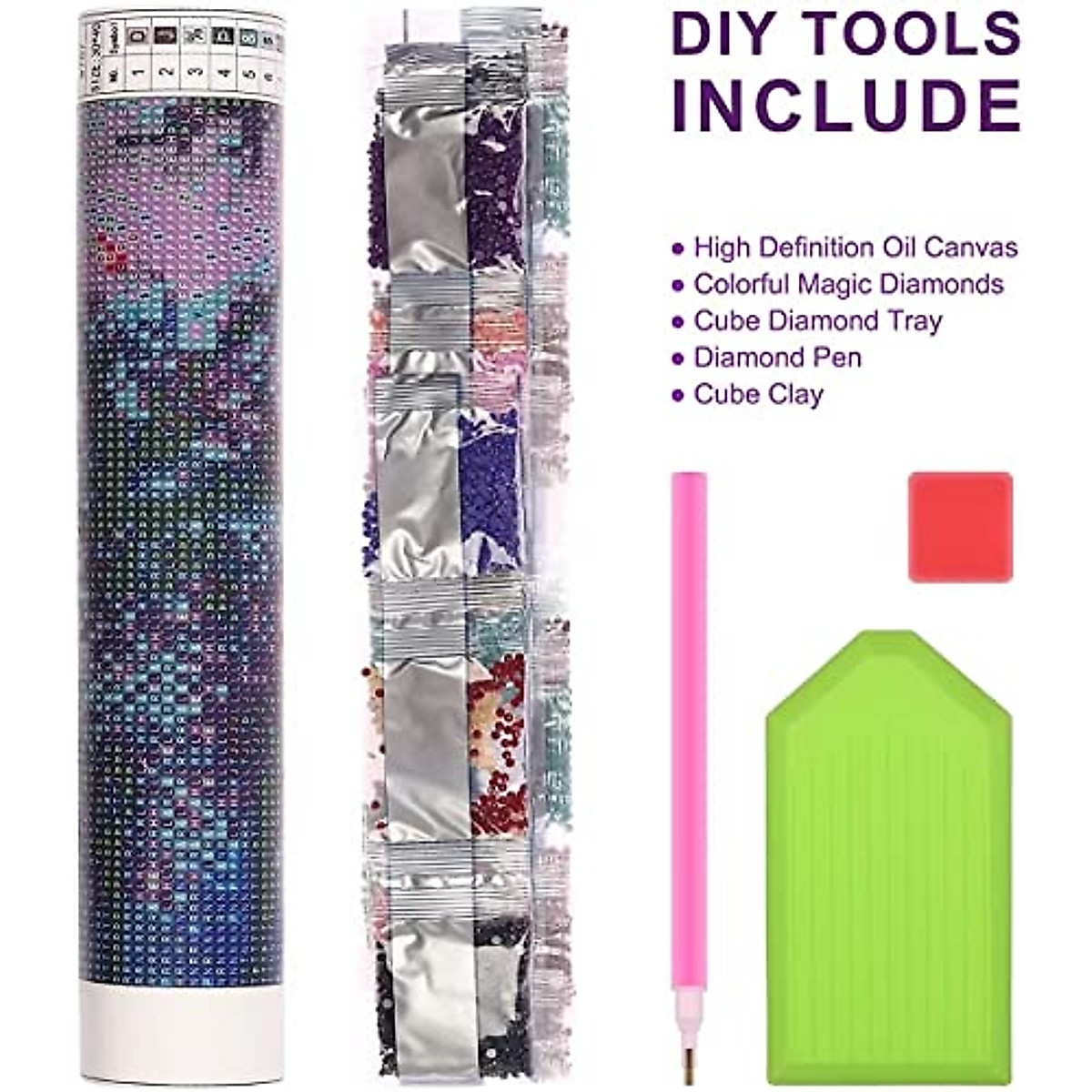 5D Angel Girl Diamond Painting DIY Full Round Drill Crystal Rhinestone Embroidery Art Painting for Bar Cafe Garage Home Gift Birthday Wedding （8x12Inch）