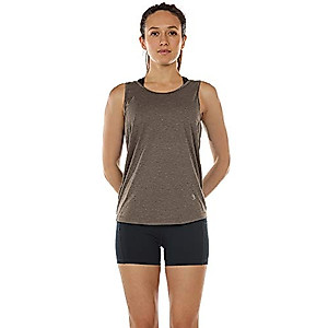 icyzone Workout Tank Tops for Women - Open Back Strappy Athletic Tanks, Yoga Tops, Gym Shirts(Pack of 2) (S, Mushroom/Lavender)