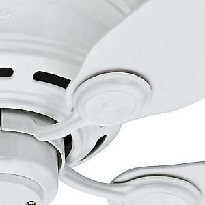 Hunter Fan Company 51059 Indoor Low Profile IV Ceiling Fan with Pull Chain Control, 42", White Finish