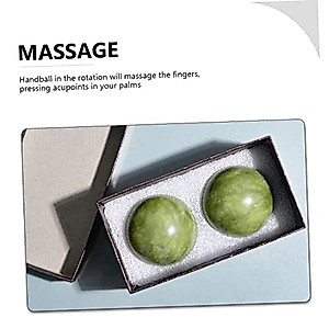 FOMIYES 2pcs Massage Handball Garnish Tools Skeeball Jade Baoding Balls Hand Exercise Balls Meditation Balls Health Exercise Balls Hand Rolling Balls Hand Exercise Rolling Balls