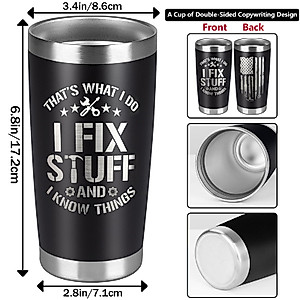 Father's Day Gifts for Dad, Men, Husband, Grandpa, Mechanic Father, Handyman - Mens Birthday Gift Ideas, Gifts for Dad for Birthday, Fathers day, Christmas, Keeps Drinks Hot or Cold, 20oz Tumbler