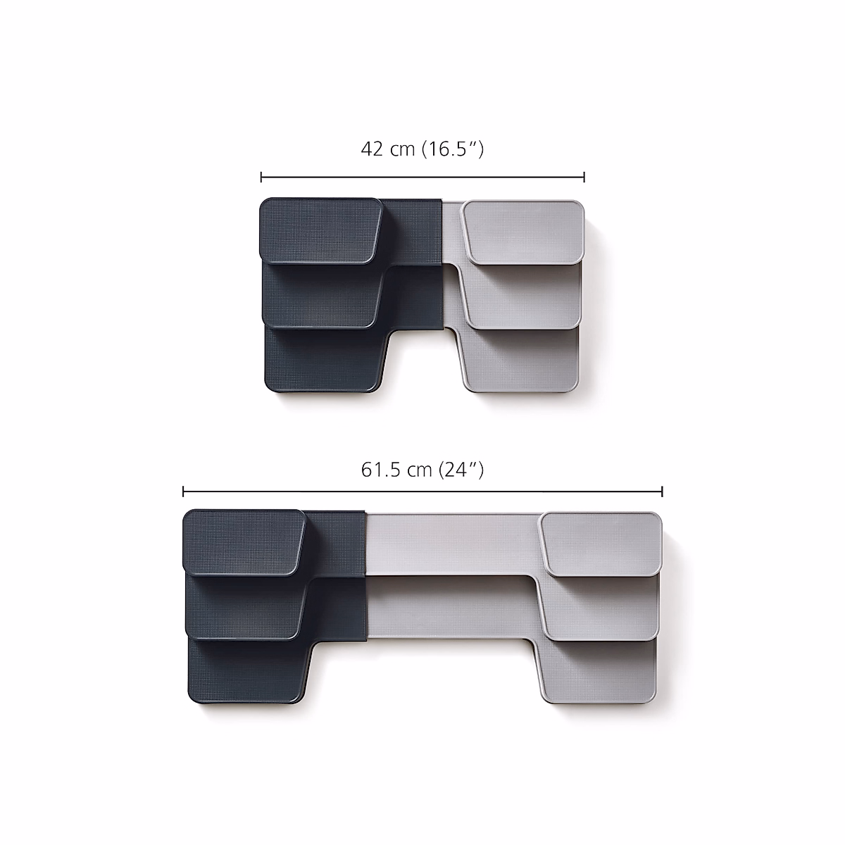 Joseph Joseph CupboardStore Expandable 3 Tier Shelf Organizer for Cabinet, Gray