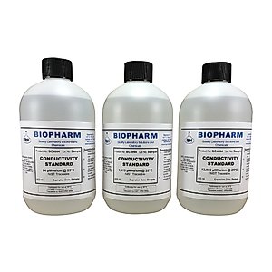 Conductivity Calibration Standard 3-Pack — 500 mL (1.06 Pint) Each: 84 μS, 1,413 μS and 12,880 μS