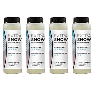Froggy's Flakes Snow Machine Fluid Concentrate, 8 fl. oz, Extra-Dry Formula Snow Fluid with 30 Feet Float/Drop, Makes 4 Gallons of Snow Fluid