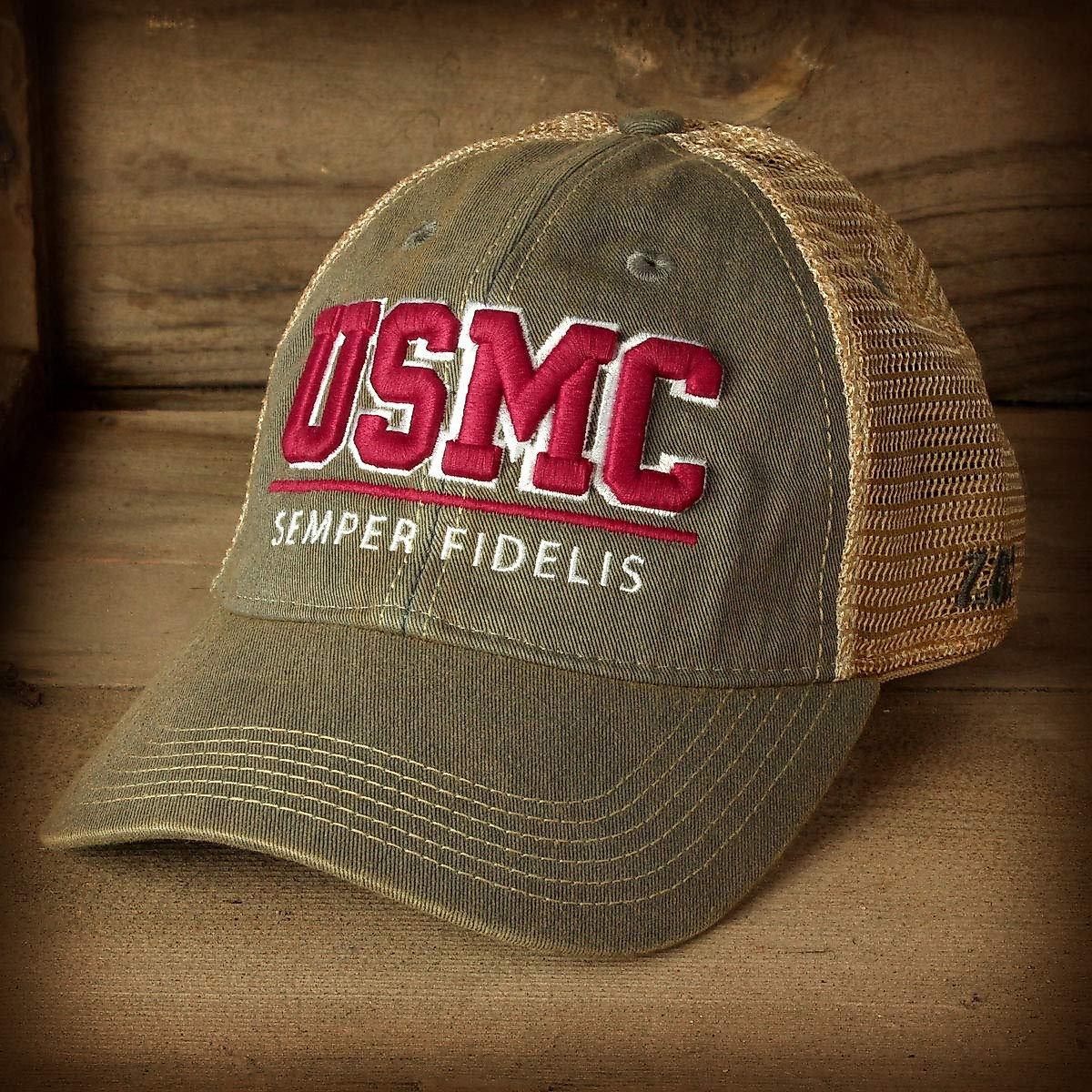 7.62 Design USMC 'Semper Fidelis' Vintage Trucker Hat Grey