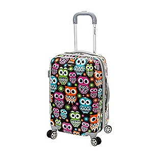 Rockland Vision Hardside Spinner Wheel Luggage, Owl, Carry-On 20-Inch