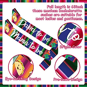 Wonmelody Mexican Baby Shower Decorations Mama to be Papa to be Sash Taco Bout a Baby Shower Party Supplies Mexican Final Fiesta Baby Shower Decors Maternity Welcome Baby Party for New Mom Dad