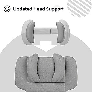Innokids Baby Stroller Seat Liners Head Body Support Cushion Reversible Infant Liner Insert with Adjustable Pillow Fit Summer and Winter Use (Gray)