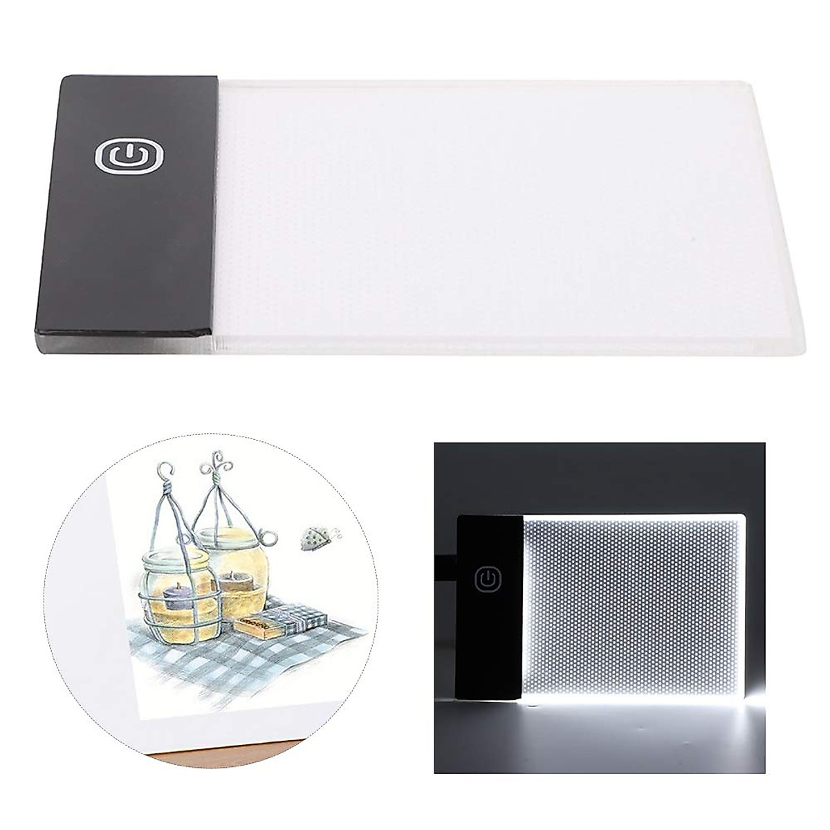 LED Light Box, Eye‑ A6 LED Light Pad Drawing LED Light Board Brightness Artcraft Tracing Flip Book Kit with Non‑Slip Backing, LED Copy Board Tablet