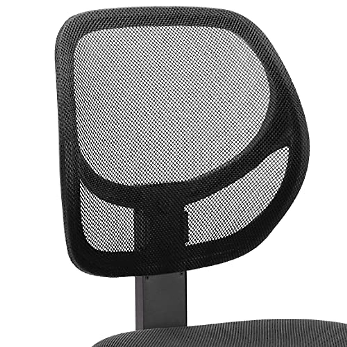 Amazon Basics Low-Back, Upholstered Mesh, Adjustable, Swivel Computer Office Desk Chair, Black