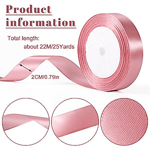 Pink Ribbon 1 Inch Pink Satin Ribbon Stocking Stuffers for Wedding Party Christmas Decorations Pink Bows Making Flower Bouquet Wrapping