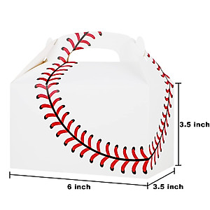 Baseball Party Favor Treat Boxes 24 PCS Baseball Sports Theme Party Gift Box Candy Snack Goodie Bags Cardboard Boxes for Kids Adults Baby Shower Birthday Party Decoration Baseball Party Supplies