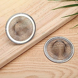 litymitzromq Sewer Plug Floor Drain Cover,2Pcs Round Iron Bathroom Drain Filter Net Cover Hair Dirt Floor Strainer Stopper Silver 2pcs
