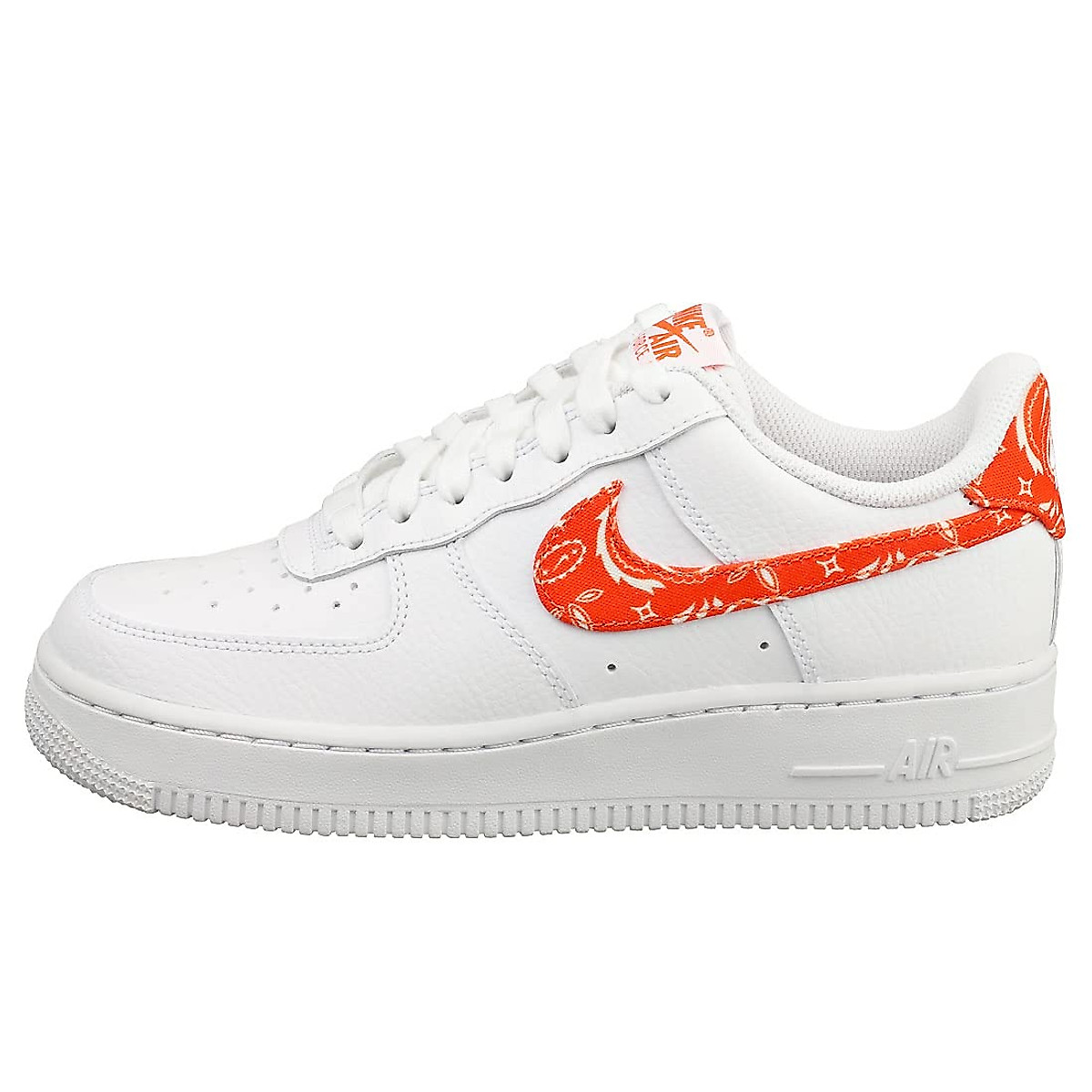Nike Women's Air Force 1 Low Shoe, White/Rush Orange-white, 6
