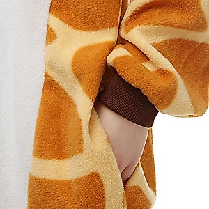 Amazocosplay Adult Giraffe Onesie Animal One Piece Cosplay Costume Pajamas,X-Large