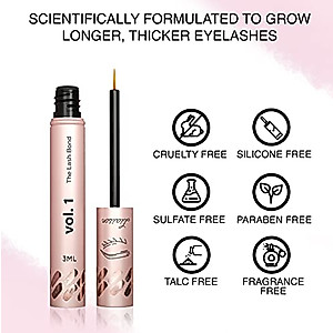 Liaison Lash Bond Eyelash Growth Serum - Natural Peptide Lash Boost & Enhancer for Longer, Fuller, & Thicker Lashes - Vegan, Cruelty Free, Paraben Free, Talc Free & Irritation Free Formula