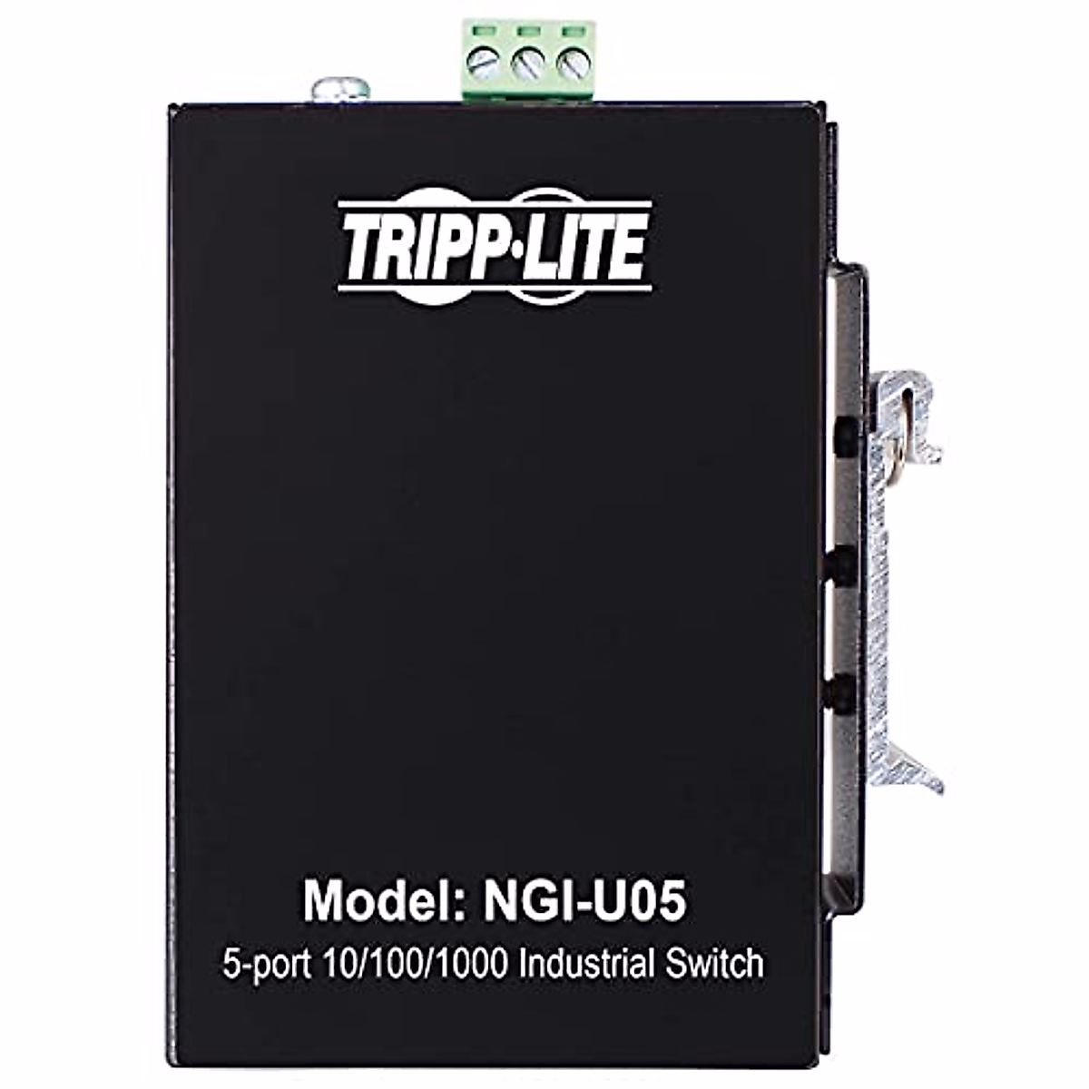 Tripp Lite Industrial 5 Port Ethernet Network Switch 10/100/1000 Mbps -40° to 167°F Temperature Range Unmanaged Splitter TAA Compliant DIN/Wall Mount (NGI-U05)