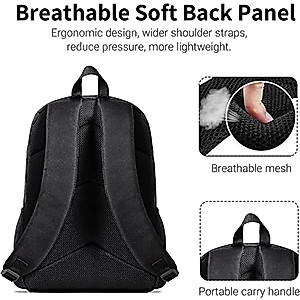 BRUQUYIS Cartoon Backpack 16in Travel Laptop Backpack Casual Large Capacity Backpacks