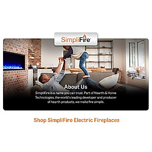 SIMPLIFIRE Scion 55" Clean Face Linear Electric Fireplace - Black, SF-SC55-BK