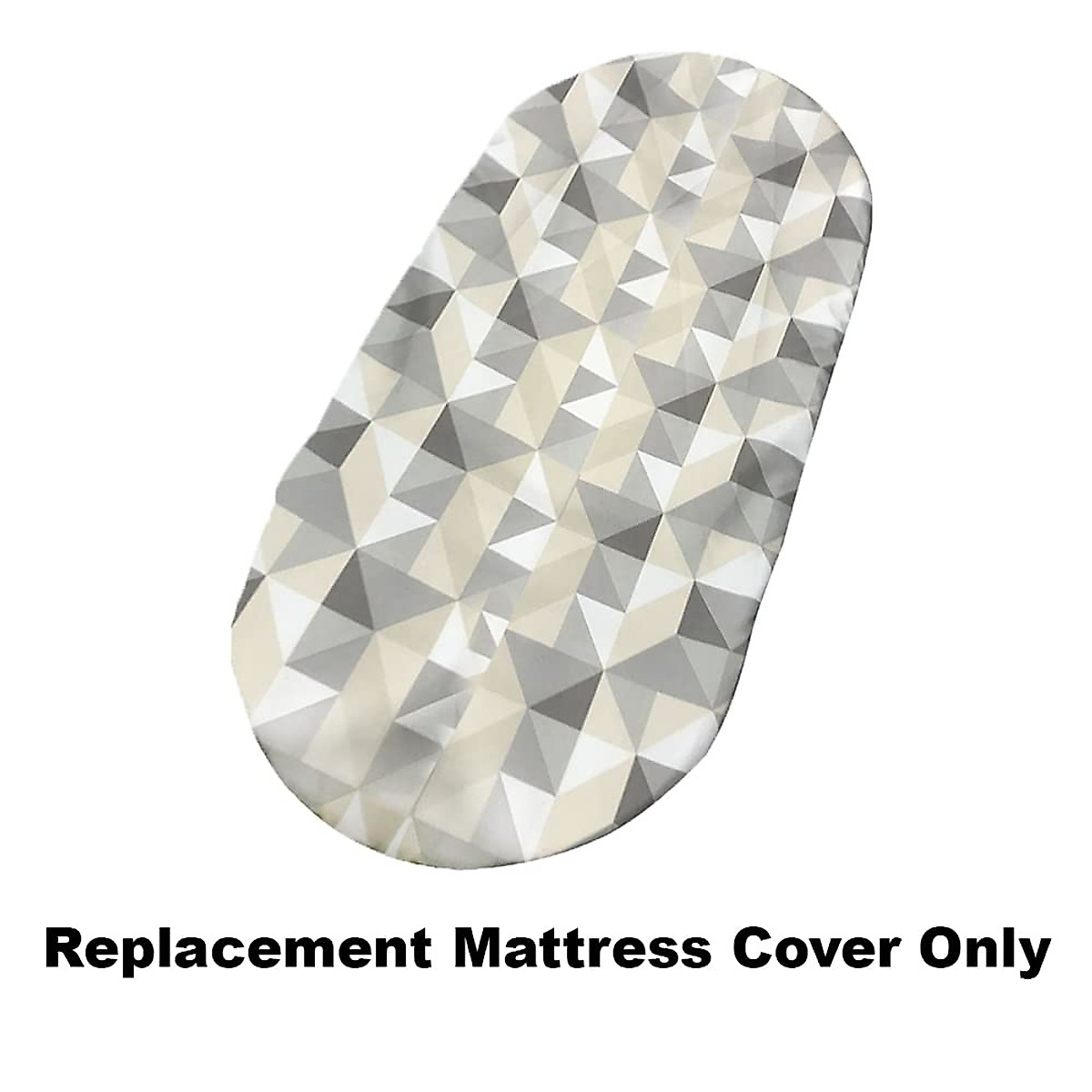 F-Price Replacement Sheet for Fisher-Price Soothing Motions Bassinet - DPV60 ~ Mattress Cover Replacement, White, Grey (DPV70)