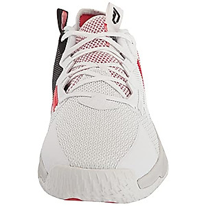 adidas Unisex Dame 8 Basketball Shoe, White/Vivid Red/Core Black, 4.5 US Men
