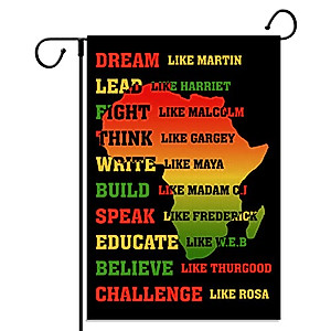 Juneteenth Garden Flag Black History Month African American Independence Day Vertical Double Sized Yard Outdoor Decoration