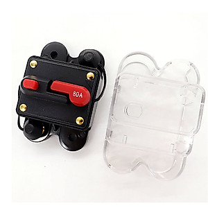 IP68 12V 24V DC Home Solar System Waterproof Circuit Breaker Reset Fuse Inverter 60A 80A 100A 150A 200A 250A 300A with Cover (Size : 125A)