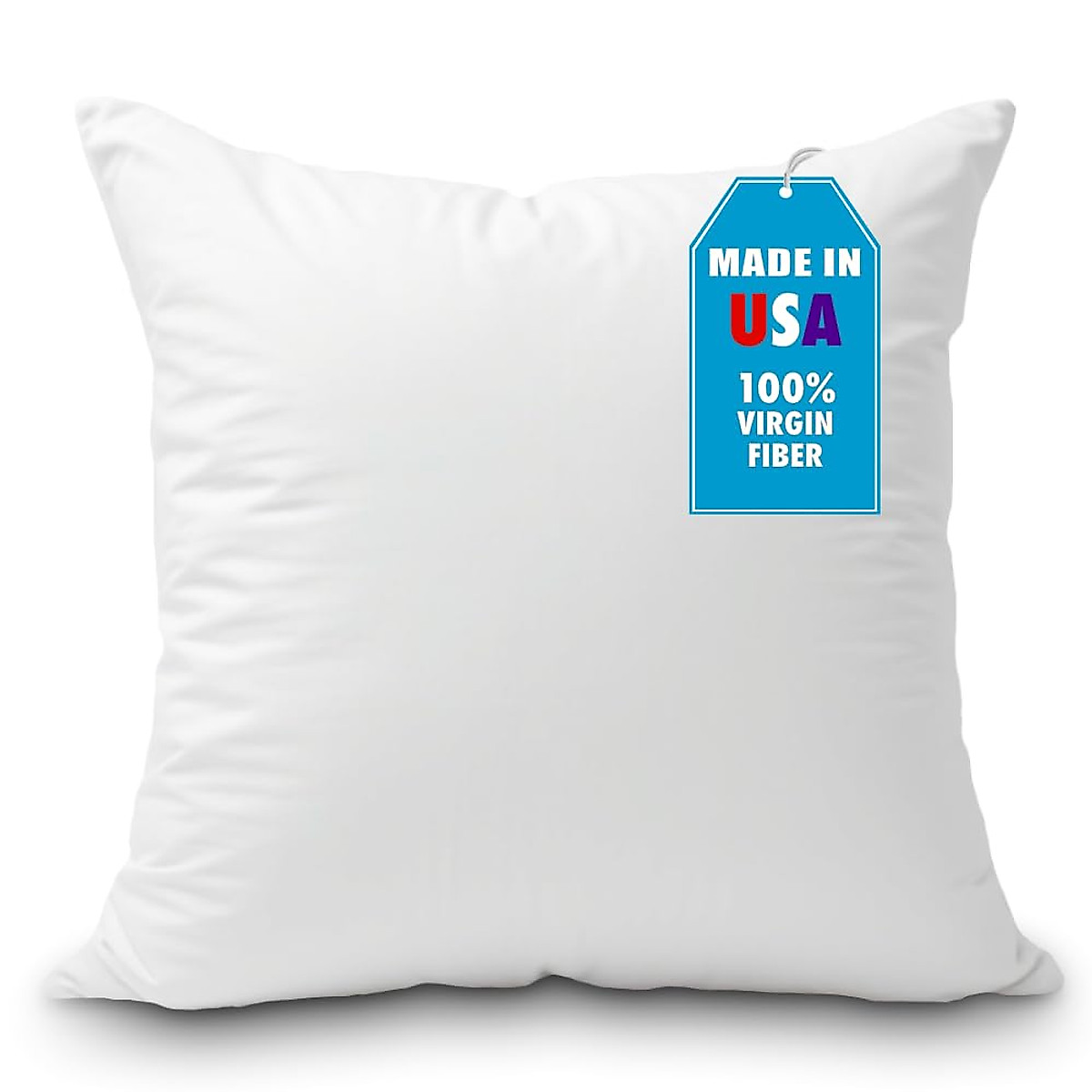 Foamily Throw Pillows Insert 18 x 18 Inches - Bed and Couch Decorative Pillow - Made in USA - Bed and Couch Sham Filler