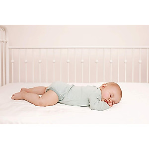 Crib Fitted Sheet by Pure Bamboo, Genuine 100% Organic Viscose Derived from Bamboo, Luxuriously Soft, Ultimate Cooling, Fits Standard Size Crib Mattress (Sea Glass)