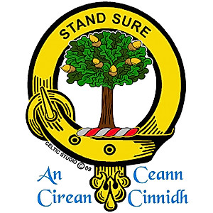 Anderson 5 oz Round Clan Crest Scottish Badge Flask