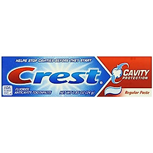 Crest Cavity Protection Fluoride Anticavity Toothpaste Regular Paste 0.85 oz Travel Size (Pack of 4)